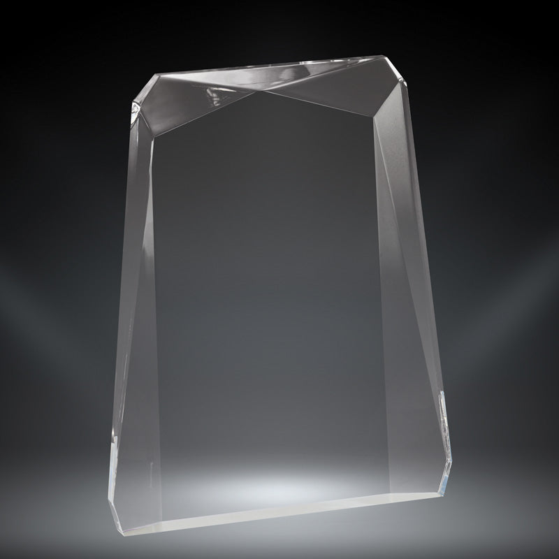 Faceted Clear Rectangle