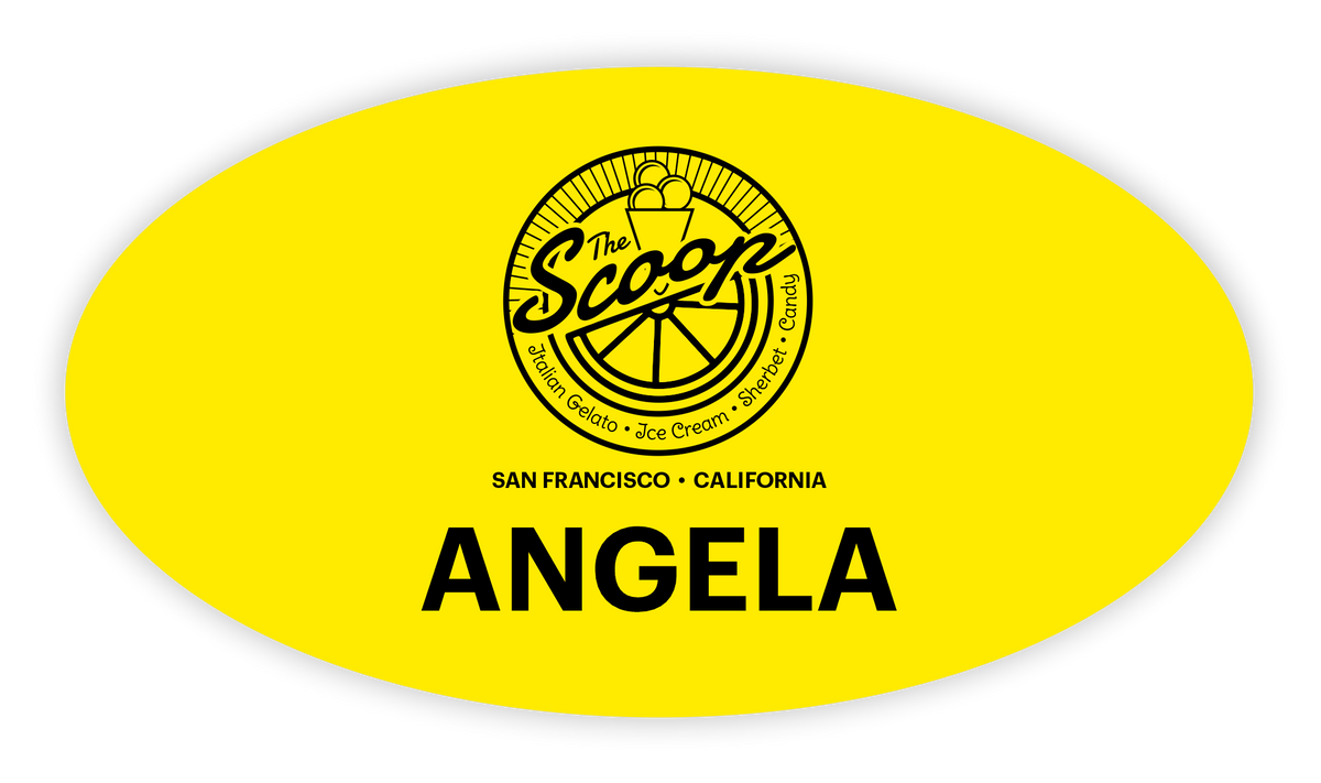 Custom Shape Name Badge